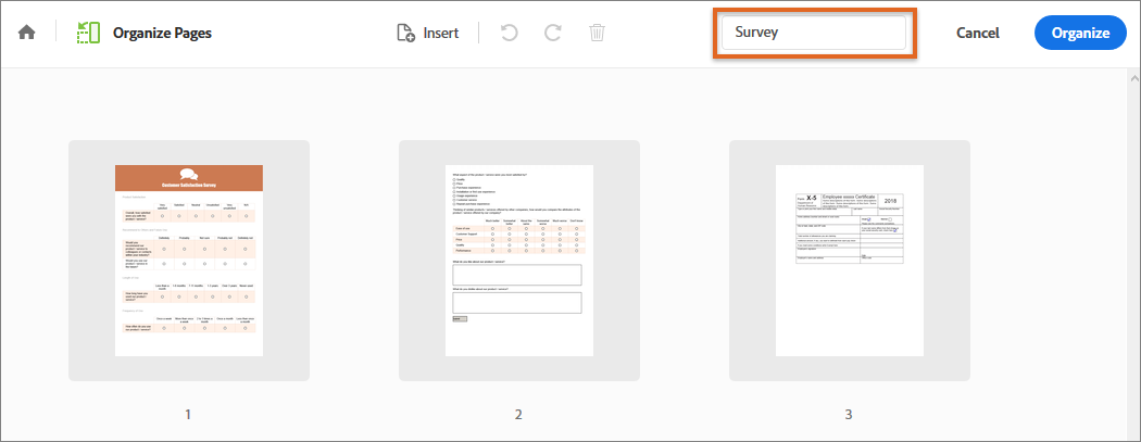 How to rotate, move, delete or renumber pages in a pdf online | Adobe ...