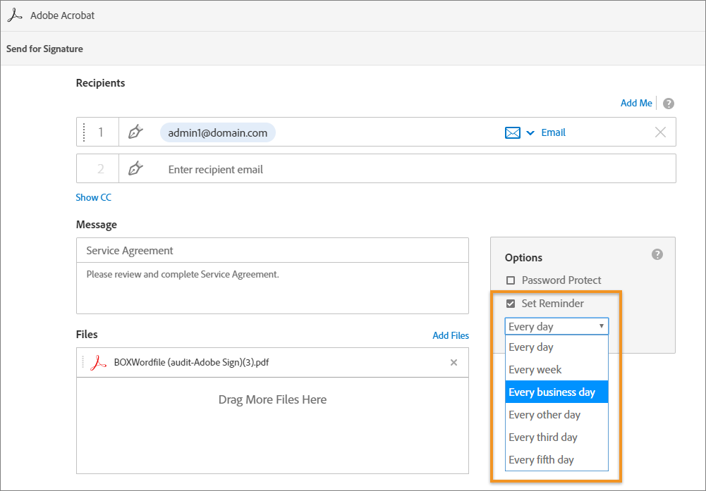 Using Adobe Document Cloud for Box