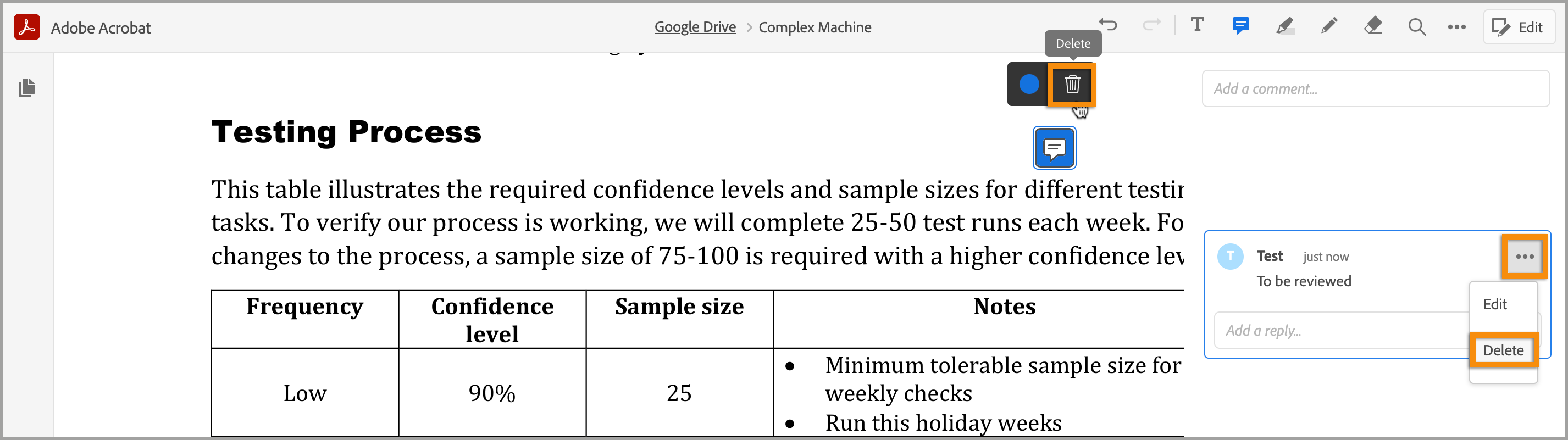 Using Adobe Document Cloud extension for Google Drive
