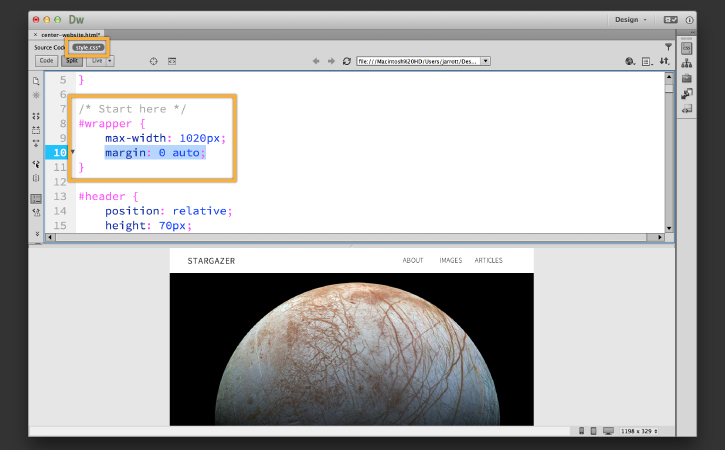  How To Center An Image In Dreamweaver Cc 2017 The Meta Pictures