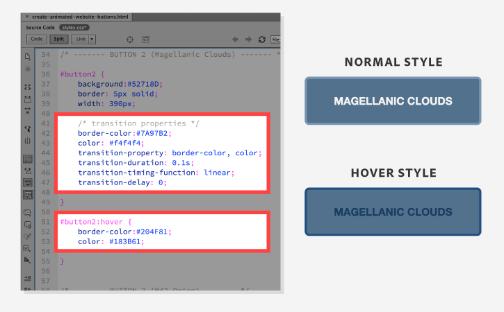 How to create animated website buttons | برامج Adobe Dreamweaver التدريبية