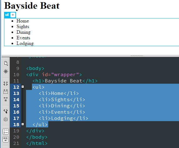How to make a website in Dreamweaver part 2, add HTML content
