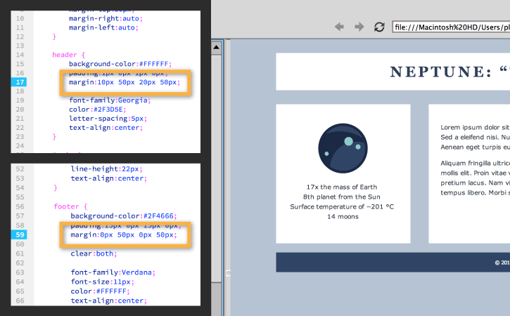 How to style page elements using CSS in Dreamweaver