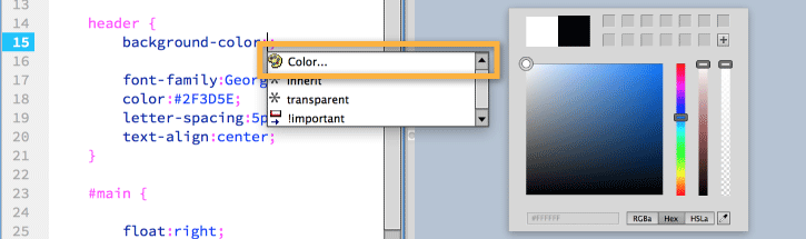 How to style page elements using CSS in Dreamweaver