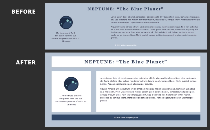 How to style page elements using CSS in Dreamweaver