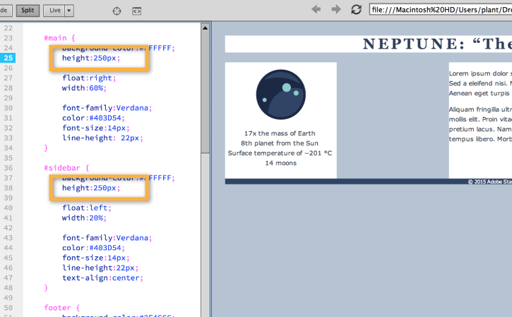 Adobe Learn - Learn Dreamweaver Style page elements with CSS