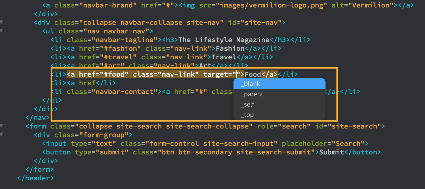 Code hinting and code completion