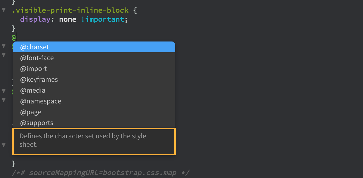 Code hinting and code completion