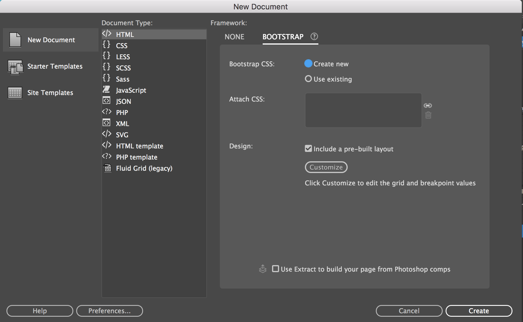 如何在 Dreamweaver 中创建和打开文件
