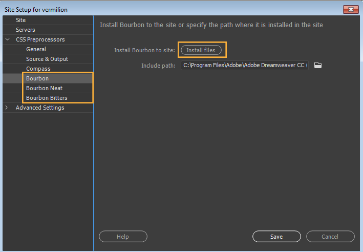 Using CSS preprocessors in Dreamweaver