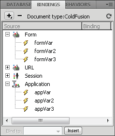 Define sources of dynamic content in Adobe Dreamweaver