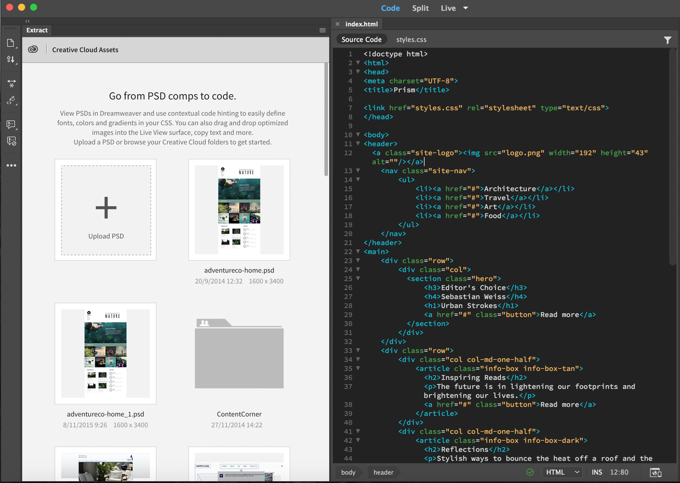 how-to-extract-assets-from-psd-files-into-dreamweaver-web-pages