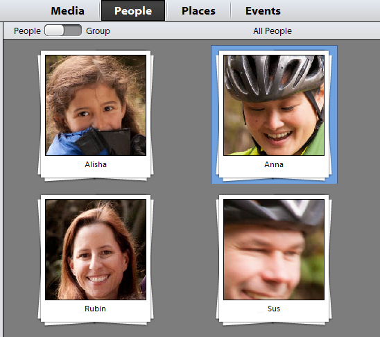 Marking faces in photos and organizing people stacks | Elements ...