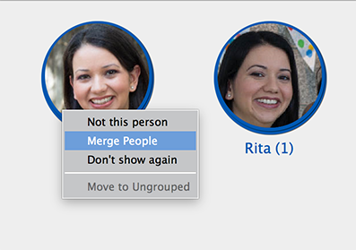 Use People view to mark faces in photos and videos