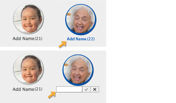Use People view to mark faces in photos and videos