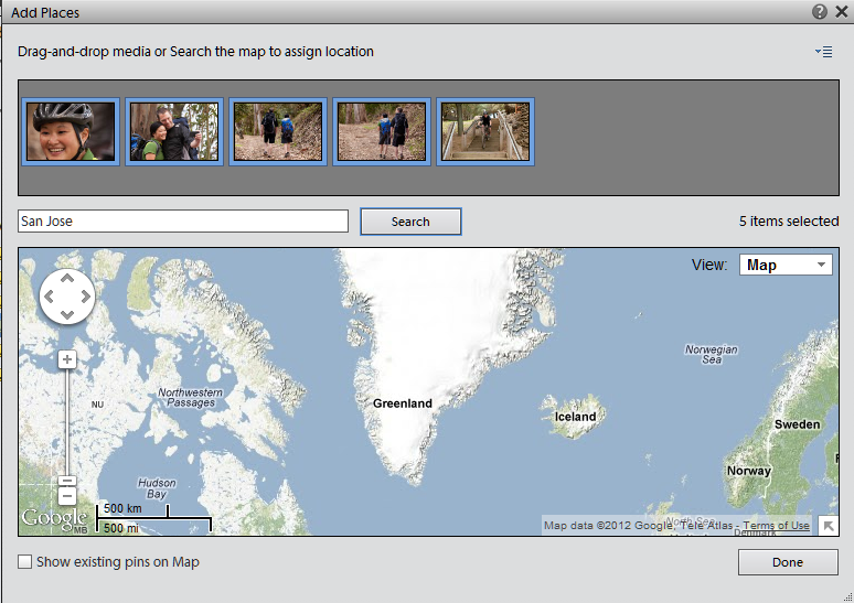 Adding and managing place (location) data | Elements Organizer 13