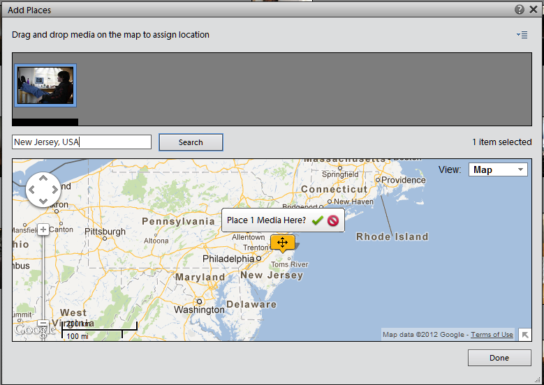 Adding and managing place (location) data | Elements Organizer 13