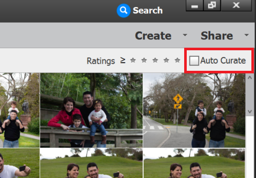 Use Auto-curate to quickly select your best photos in Elements Organizer