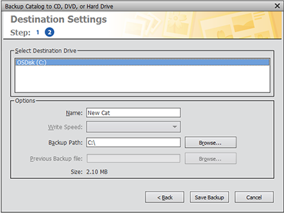 Back up or restore catalogs in Elements Organizer 15 and earlier versions