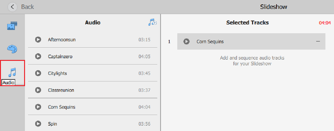 Create slideshows in Elements Organizer