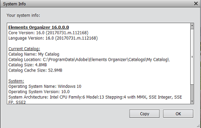 Create and edit catalogs in Adobe Elements Organizer