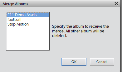 Editing albums and album categories in Elements Organizer
