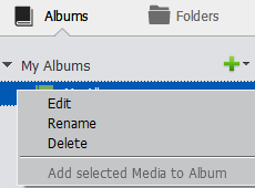 Editing albums and album categories in Elements Organizer