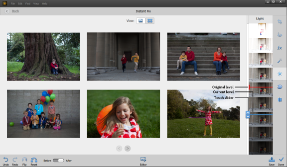 Fixing photos in Elements Organizer
