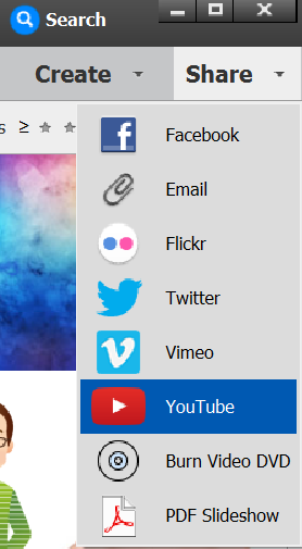 Share videos using Elements Organizer