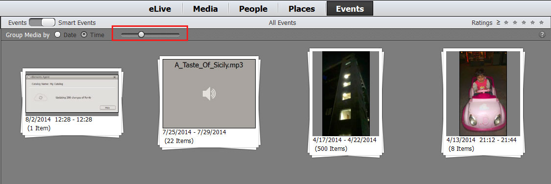 Creating event stacks using Smart Events