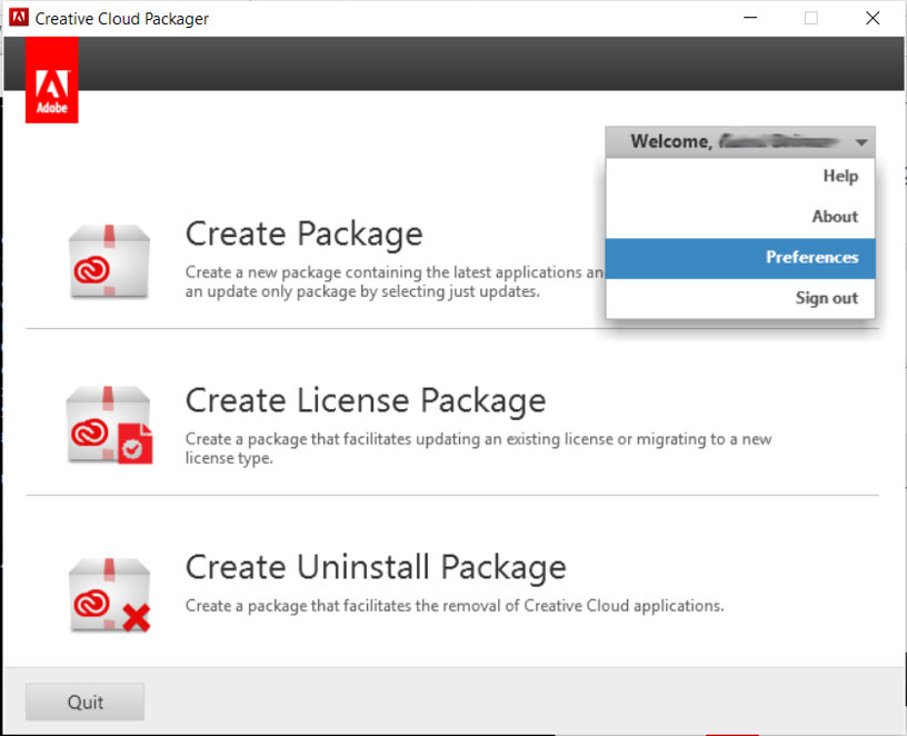 Create packages using Creative Cloud Packager