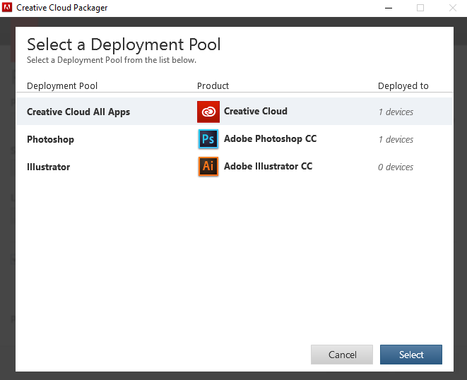 Create packages with Adobe Creative Cloud for education device licenses