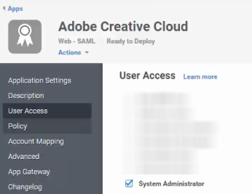 Adobe SSO와 함께 사용하기 위한 Centrify 구성