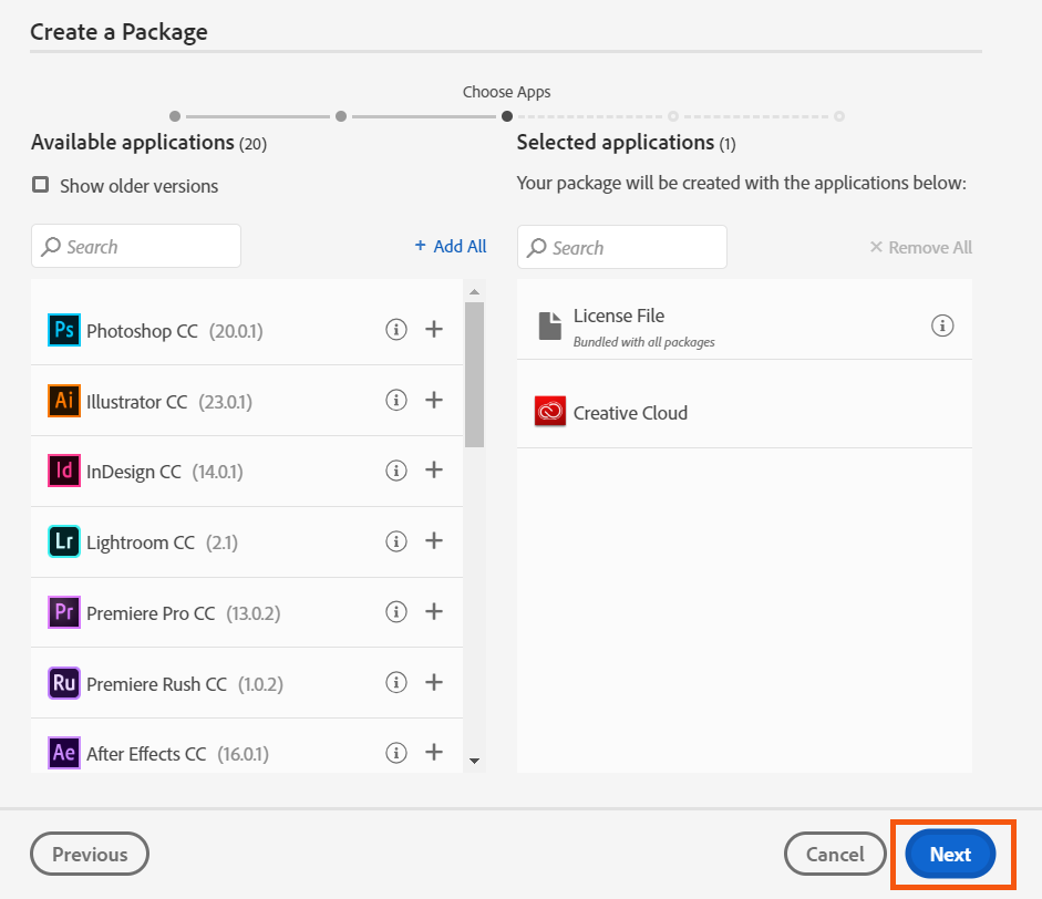 Create Shared Device Licensing packages