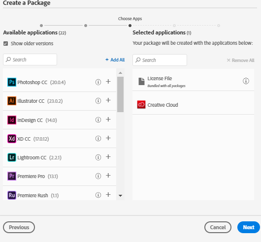 Create Shared Device Licensing packages