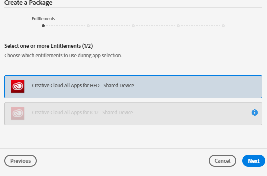 Create Shared Device Licensing packages