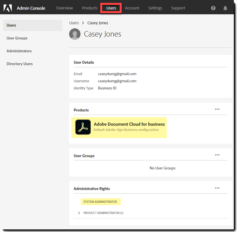 Adobe Document Cloud Feature Administration