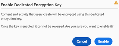 Manage encryption with Adobe Enterprise