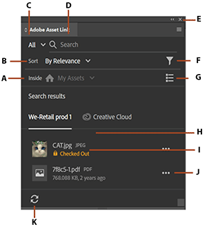 Manage assets using Adobe Asset Link