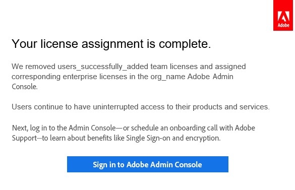 Migrate existing users to the Adobe Admin Console