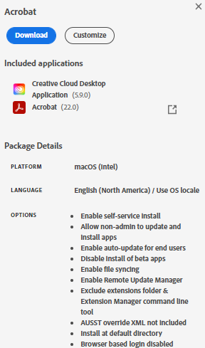 Adobe Templates for Packages