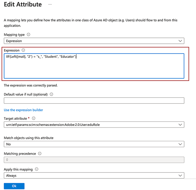 Role sync for Education