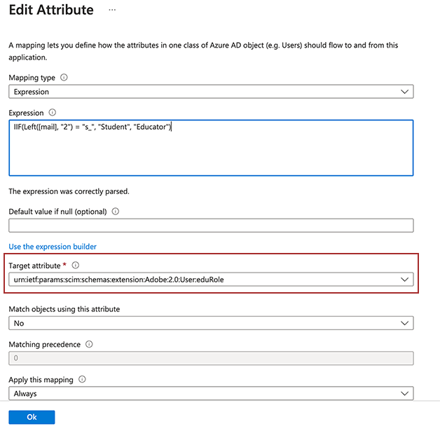 Role sync for Education