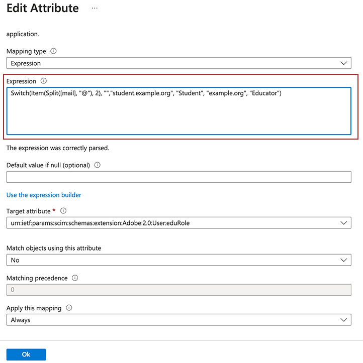 Role sync for Education