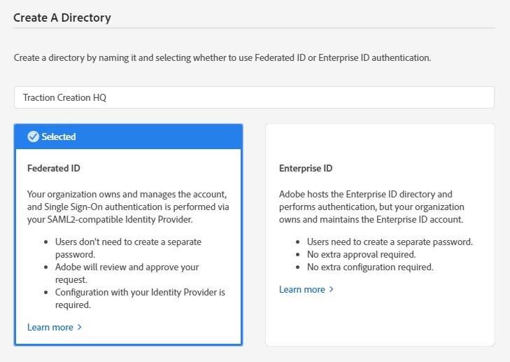 Google SSO フェデレーション