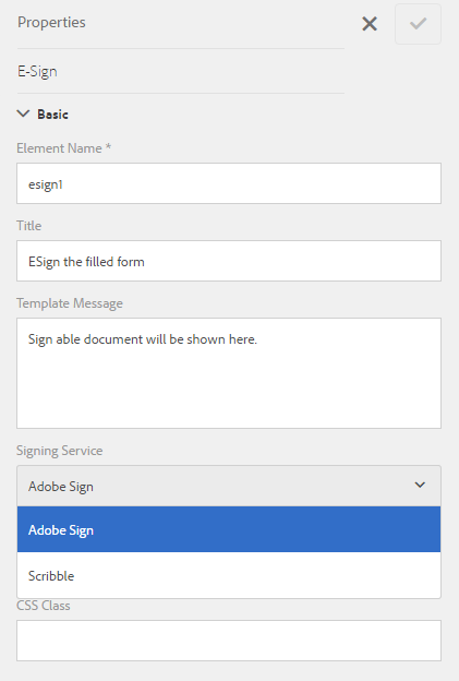 Enabling Adobe Sign services in adaptive forms