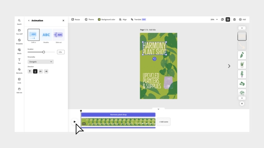 Make text and objects pop with animations