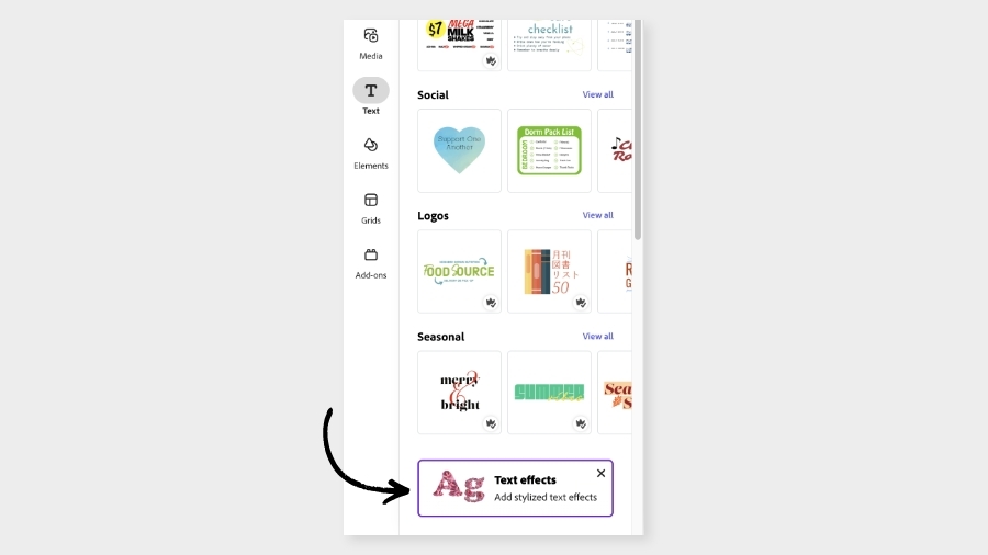 Firefly AI text effects examples