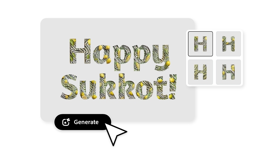 Firefly AI text effects examples