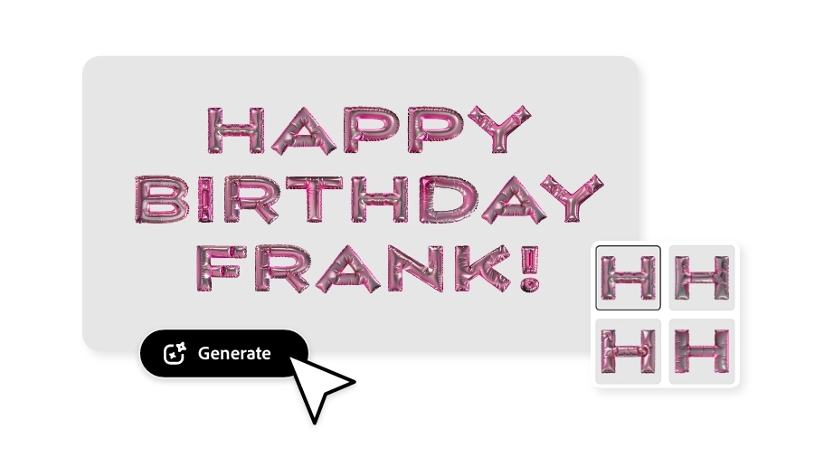 Firefly AI text effects examples